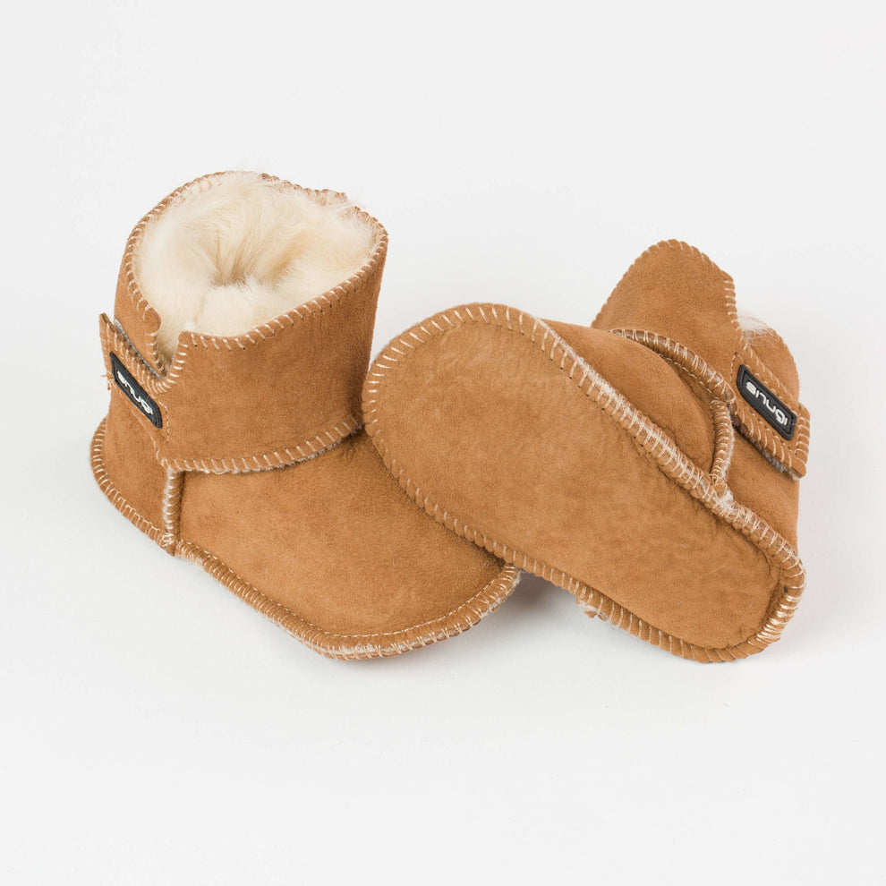 Merino čizme Snugi - braon – Mini Bambini